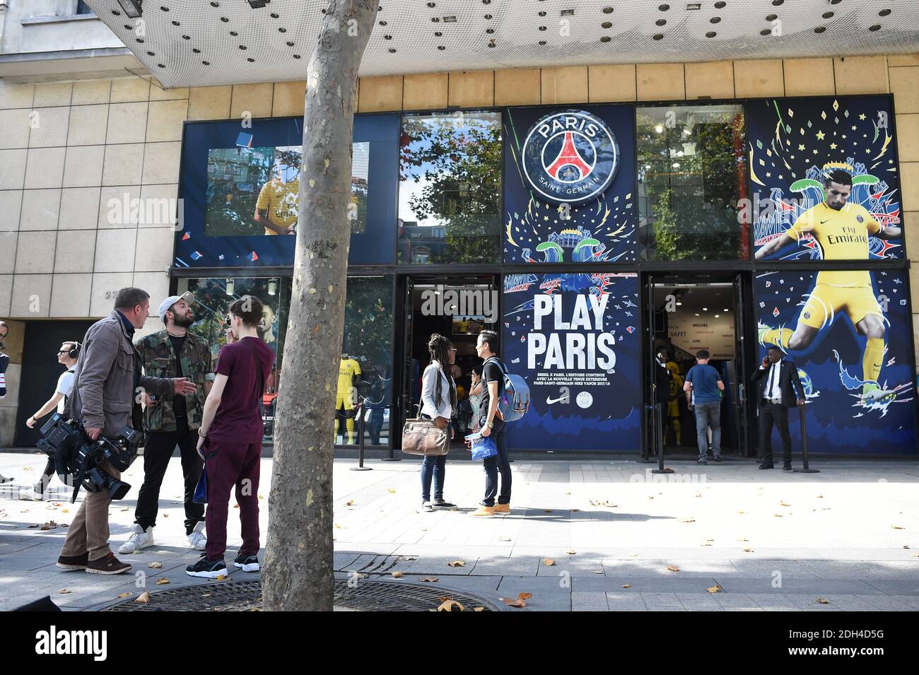 An outside view of the Paris Saint-Germain football club's store on the ...