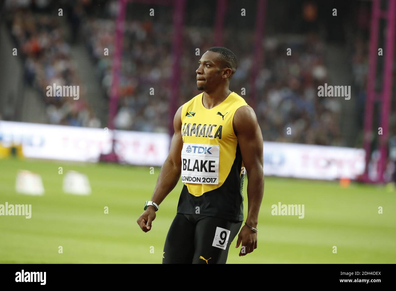 Jamaica's Johan Blake Jamaica's Johan Blake in the 100m Men's heat six ...