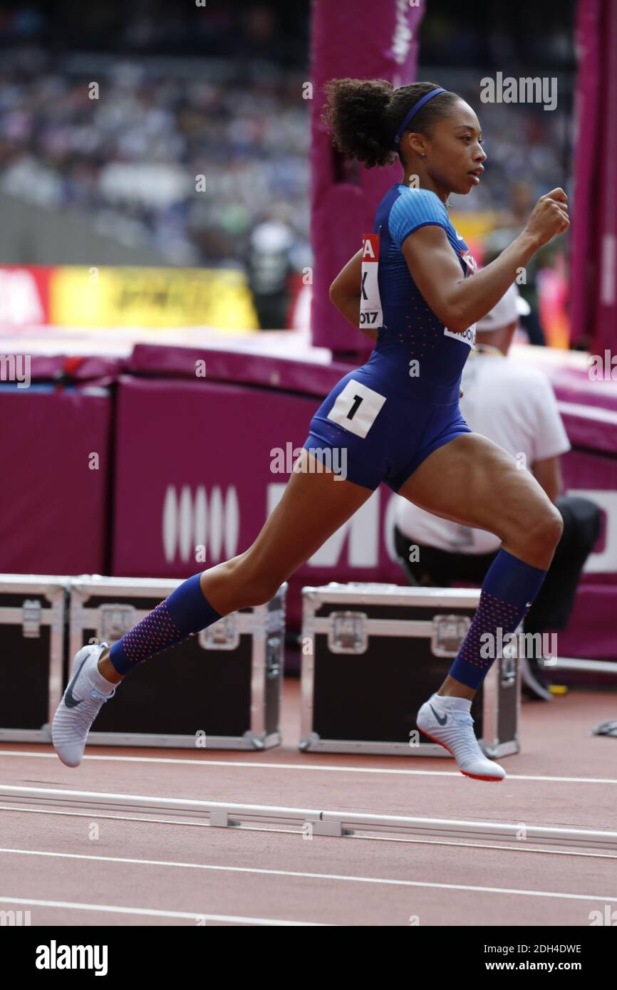 USA's Allyson Felix in the first round of the 400 meters women during ...