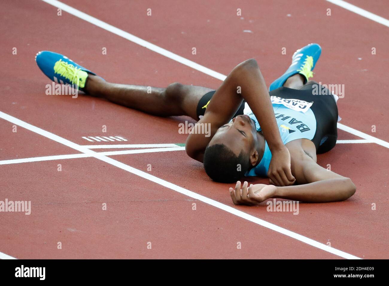 Bahamas's Steven Gardiner emotions after qualifying for the 400 meters ...