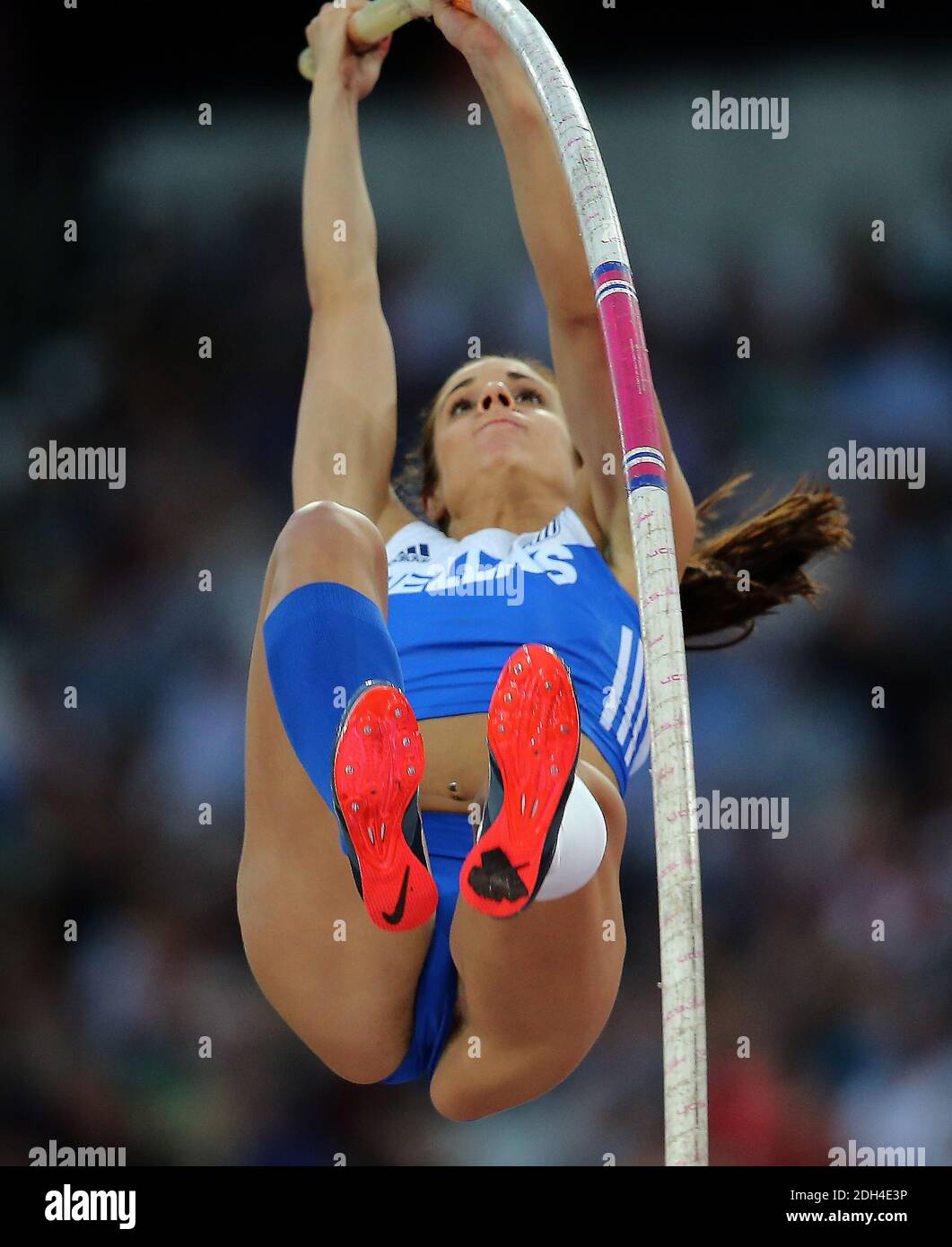 Ekaterini Stefanidi of Greece competes in the women's pole vault final ...