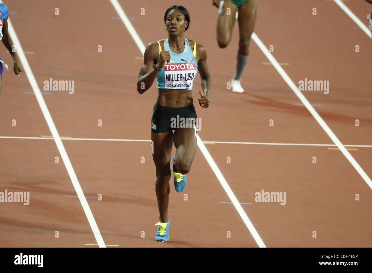 Bahamas's Shaunae Miller-Uibo in the semi-finals of the 400 meters ...