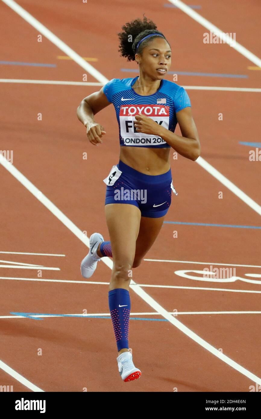 USA's Allyson Felix in the semi-finals of the 400 meters women during ...