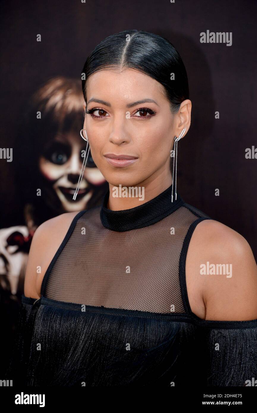Stephanie Sigman attends the premiere of New Line Cinema's 'Annabelle ...