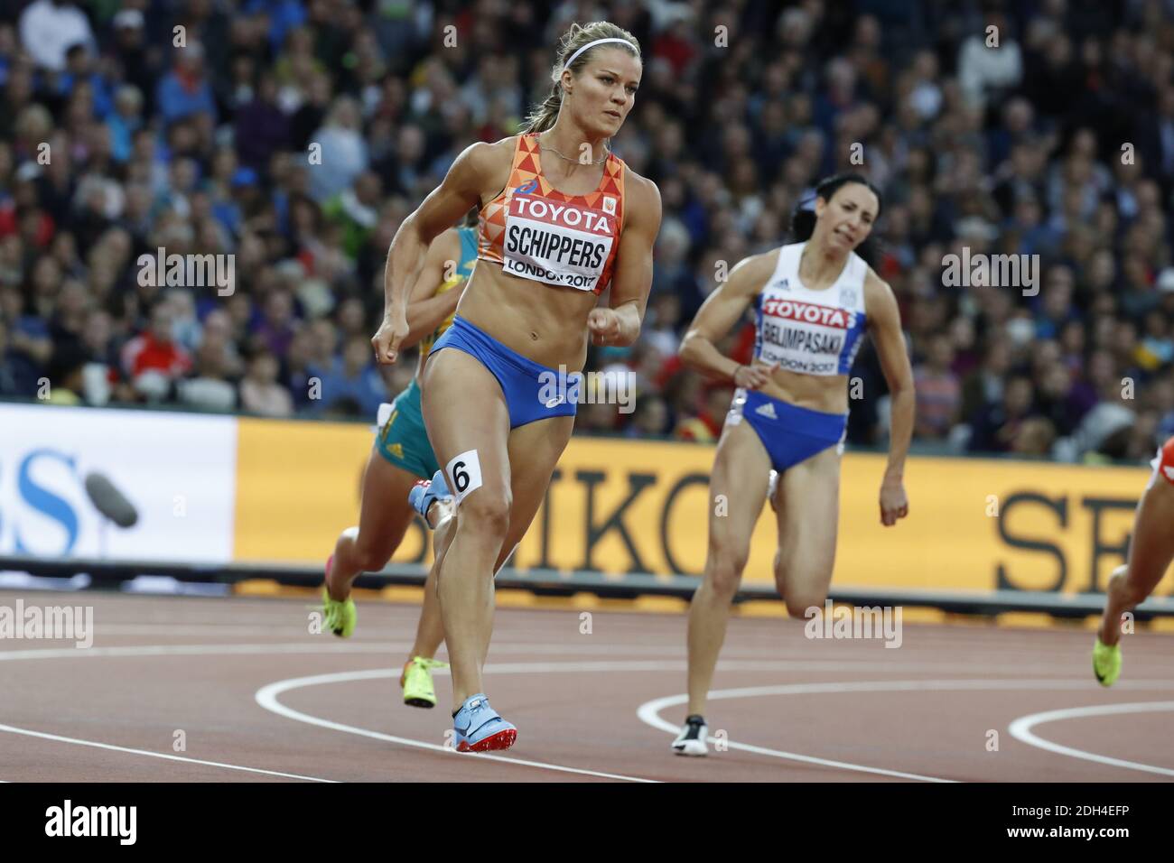 Netherlands's Dafne Schippers in the first round of the 200 meters ...