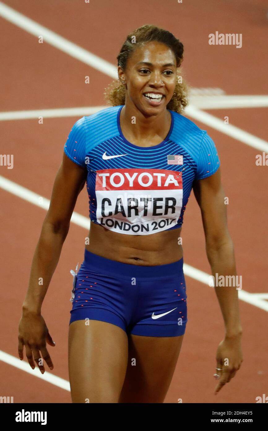 USA's Kori Carter was the surprise winner In the final of the 400 ...