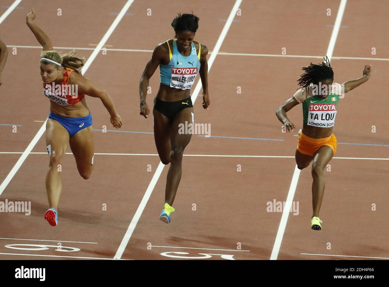 Netherland's Dafne Schippers wins the 200 meters women with Ivory Coast ...