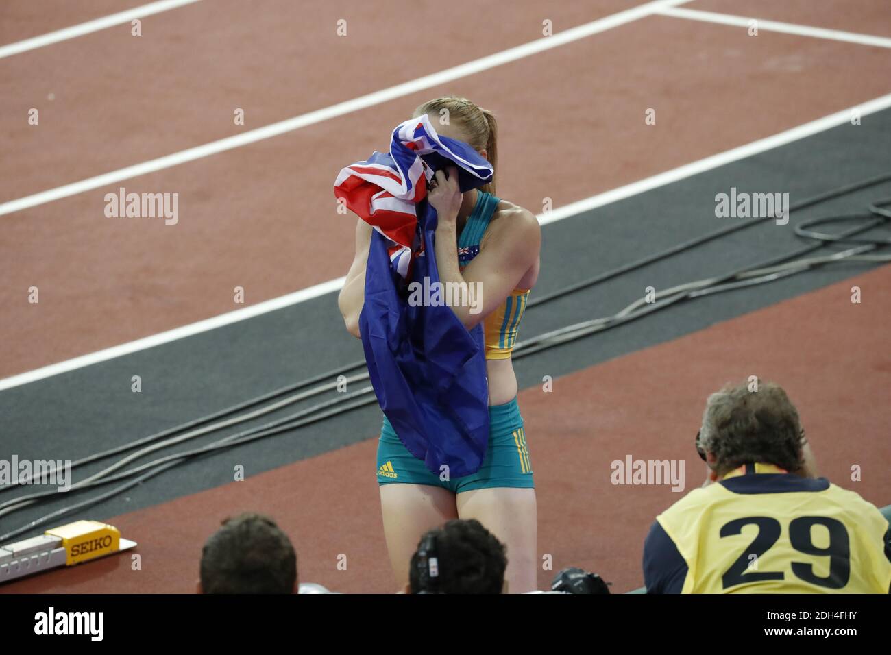 Australia's Sally Pearson wins the 100 meters hurdles women during the ...