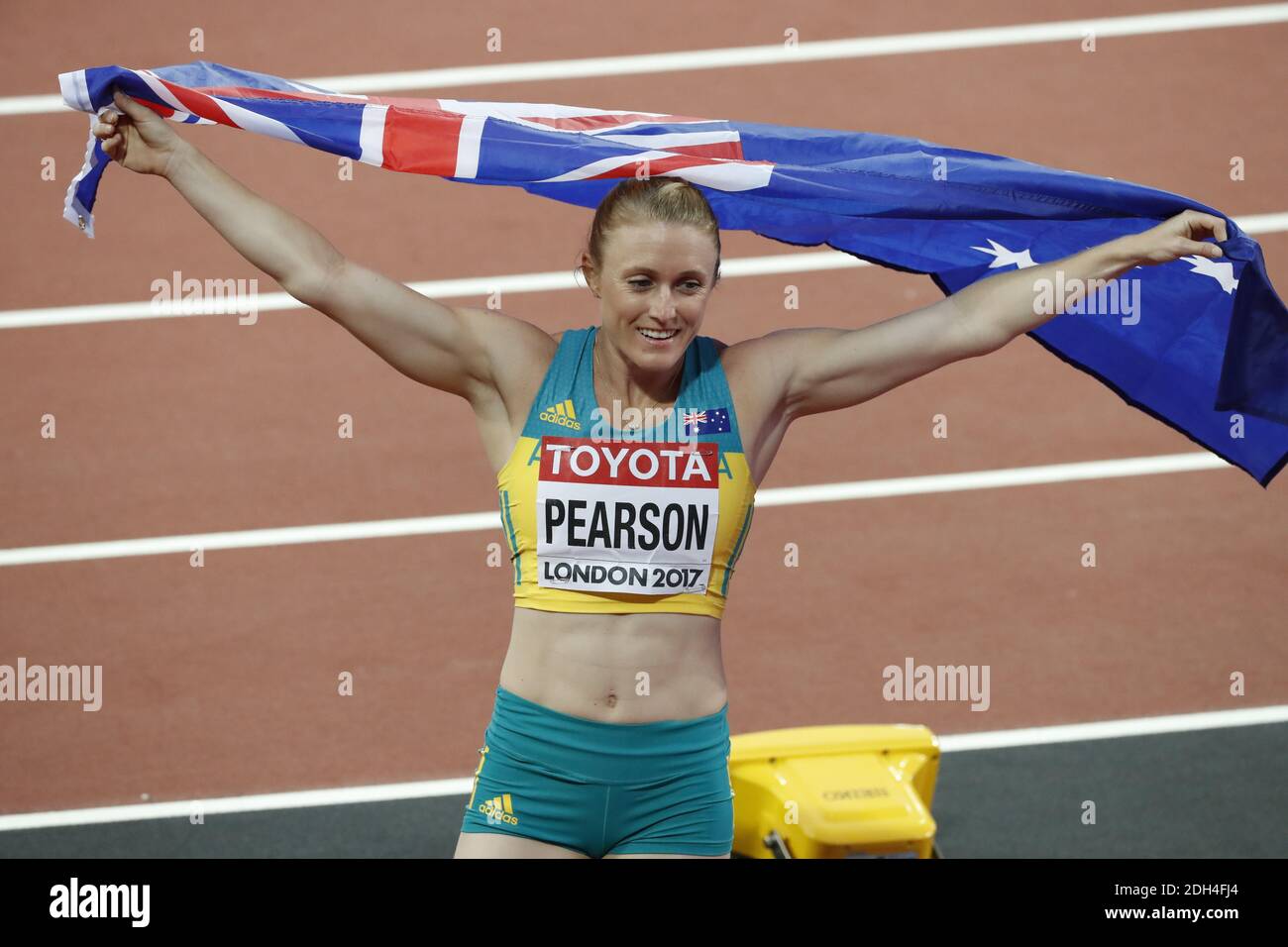 Australia's Sally Pearson wins the 100 meters hurdles women during the ...