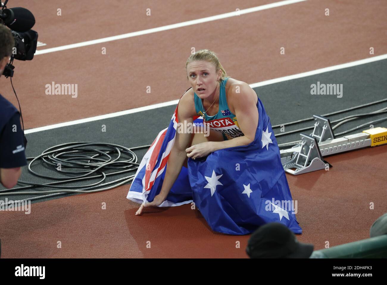 Australia's Sally Pearson wins the 100 meters hurdles women during the ...