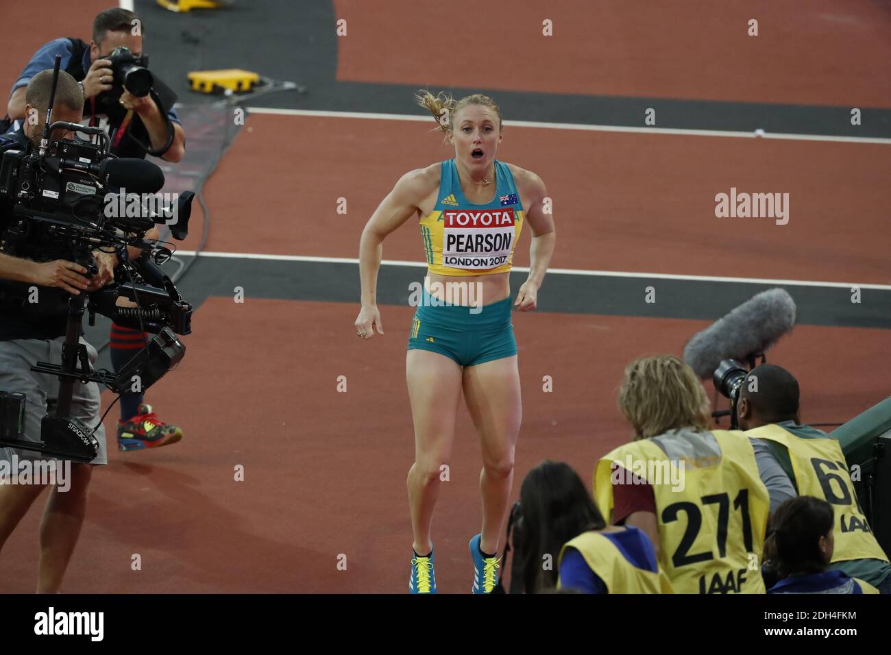 Australia's Sally Pearson wins the 100 meters hurdles women during the ...