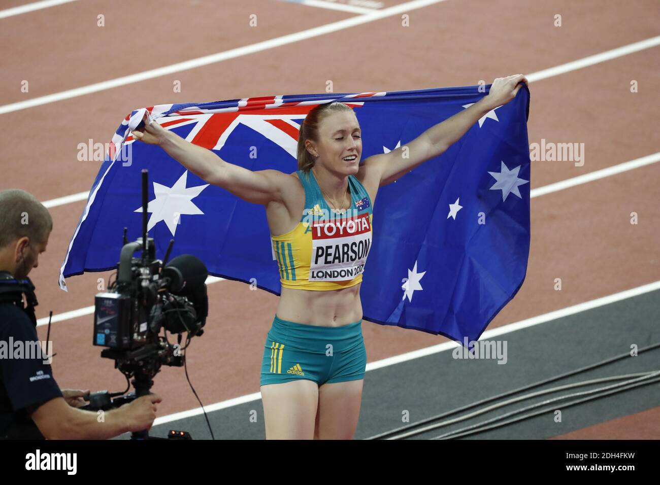 Australia's Sally Pearson wins the 100 meters hurdles women during the ...
