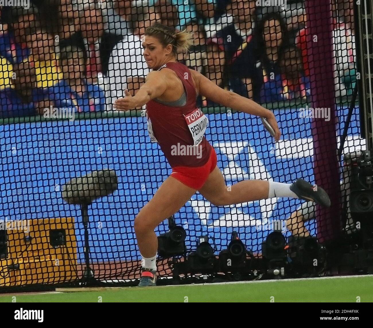 Sandra Perkovic of Croatia wins the women´s discus throw during day ten ...