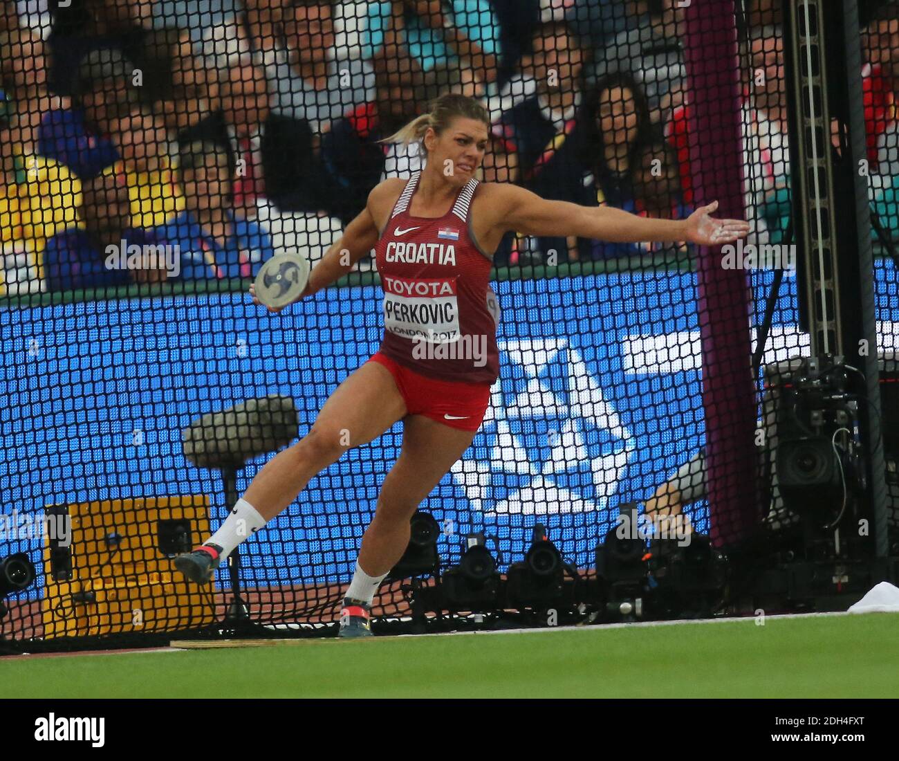 Sandra Perkovic of Croatia wins the women´s discus throw during day ten ...