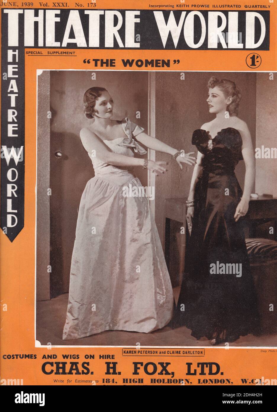 Karen Peterson and Claire Carleton in the play 'The Women' Stock Photo ...