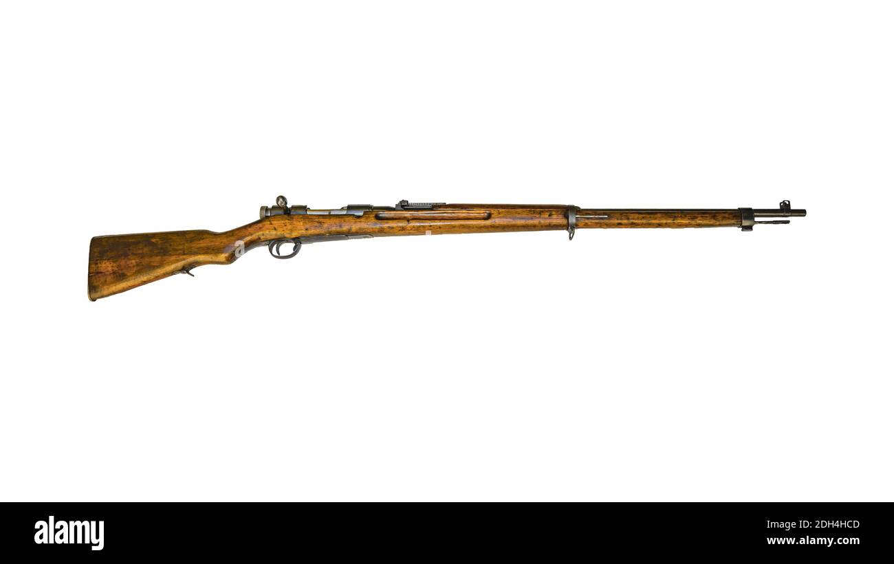 Wooden Rifle Side View Isolated Photo Stock Photo - Alamy