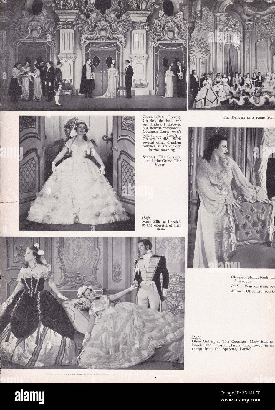 Vintage scenes from the play 'The Dancing Years' 1939 Stock Photo - Alamy