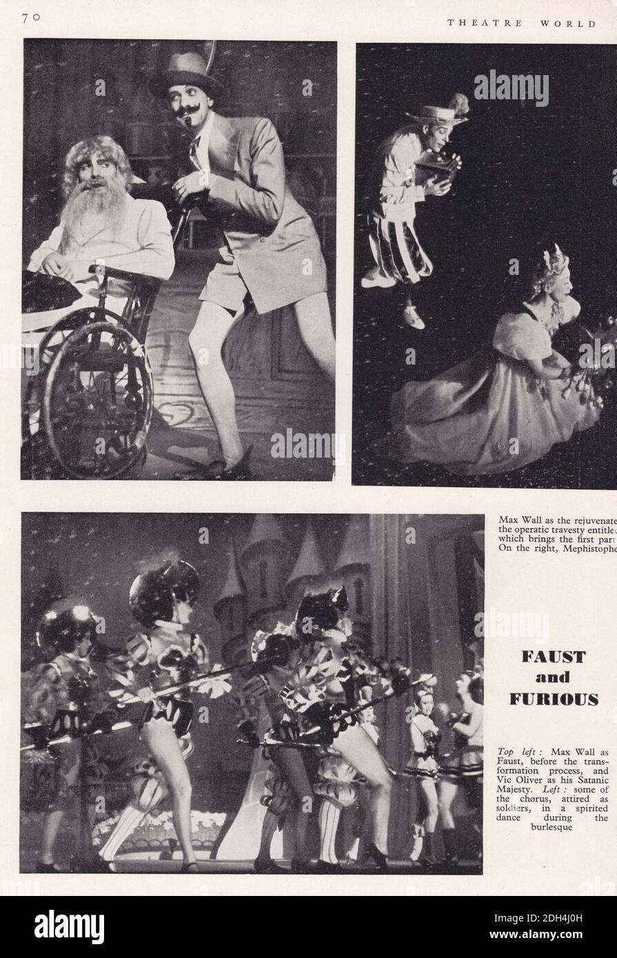 Vintage scenes from the play 'Faust and Furious' 1939 Stock Photo - Alamy
