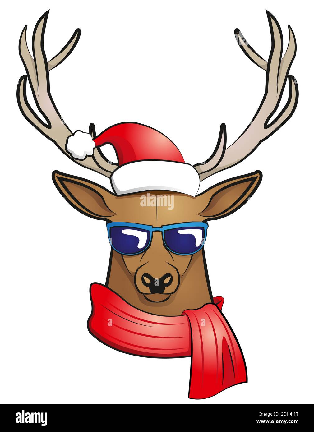 Cool stag (Christmas edition Stock Photo - Alamy