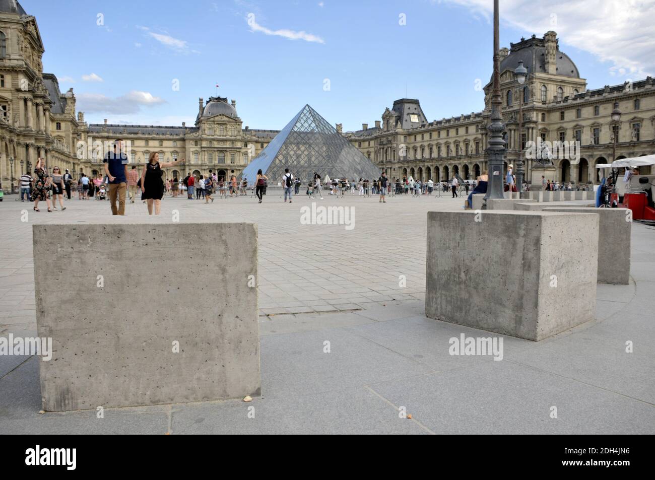 Concrete blocks have been installed to block vehicle access to the ...