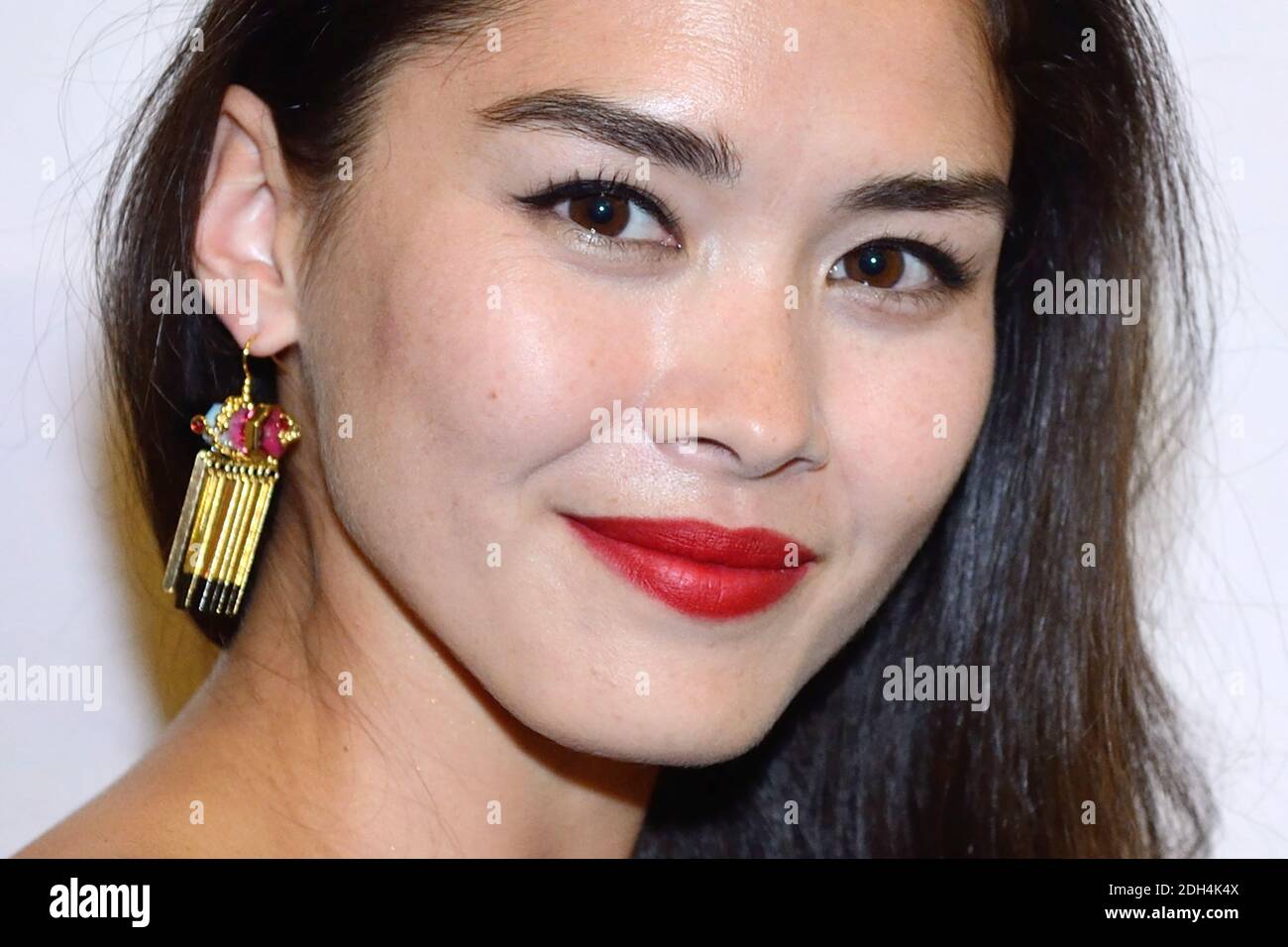 Audrey Giacomini assiste a la Premiere du film Ciel Rouge au cinema l ...