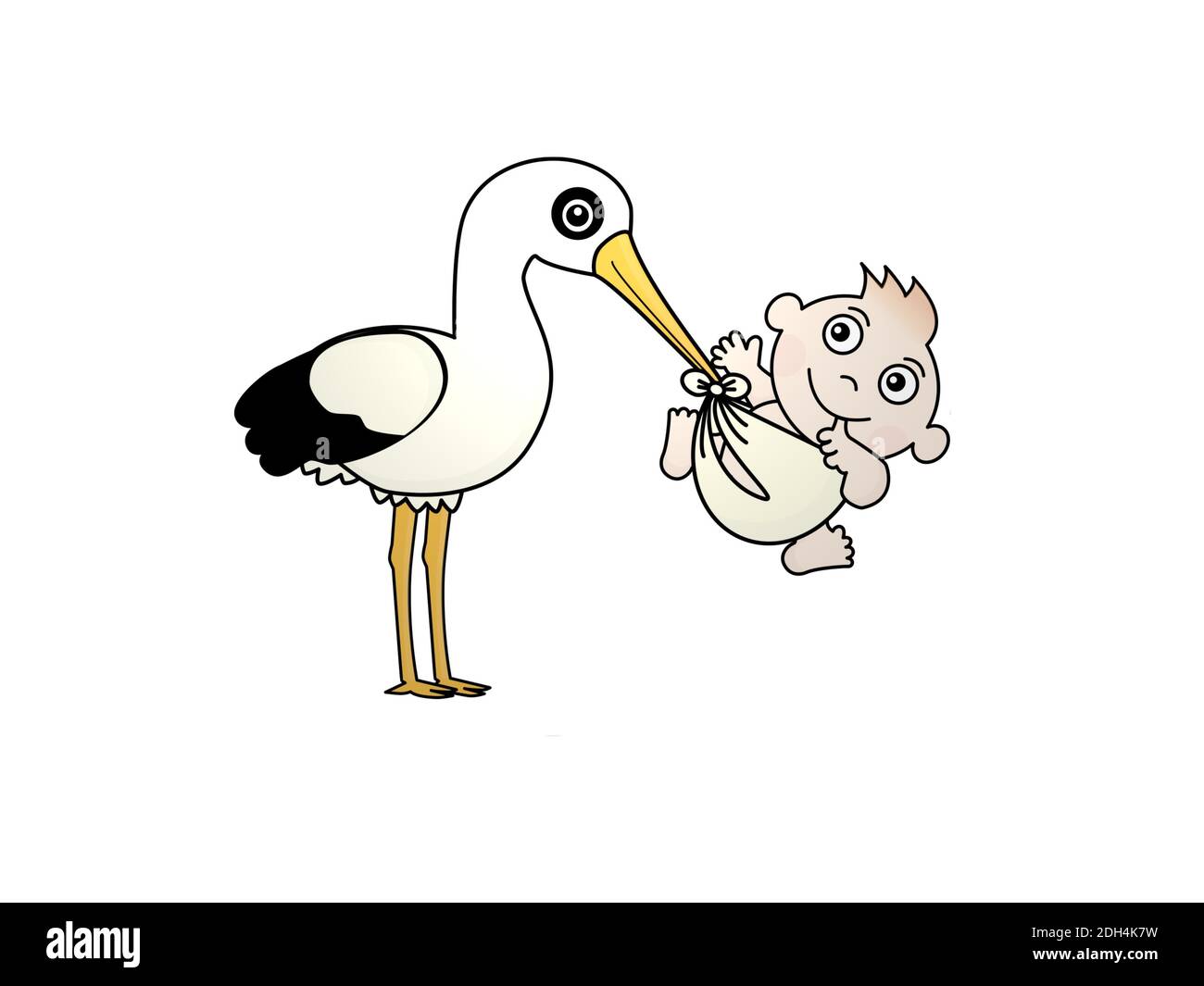 Baby with stork hi-res stock photography and images - Alamy