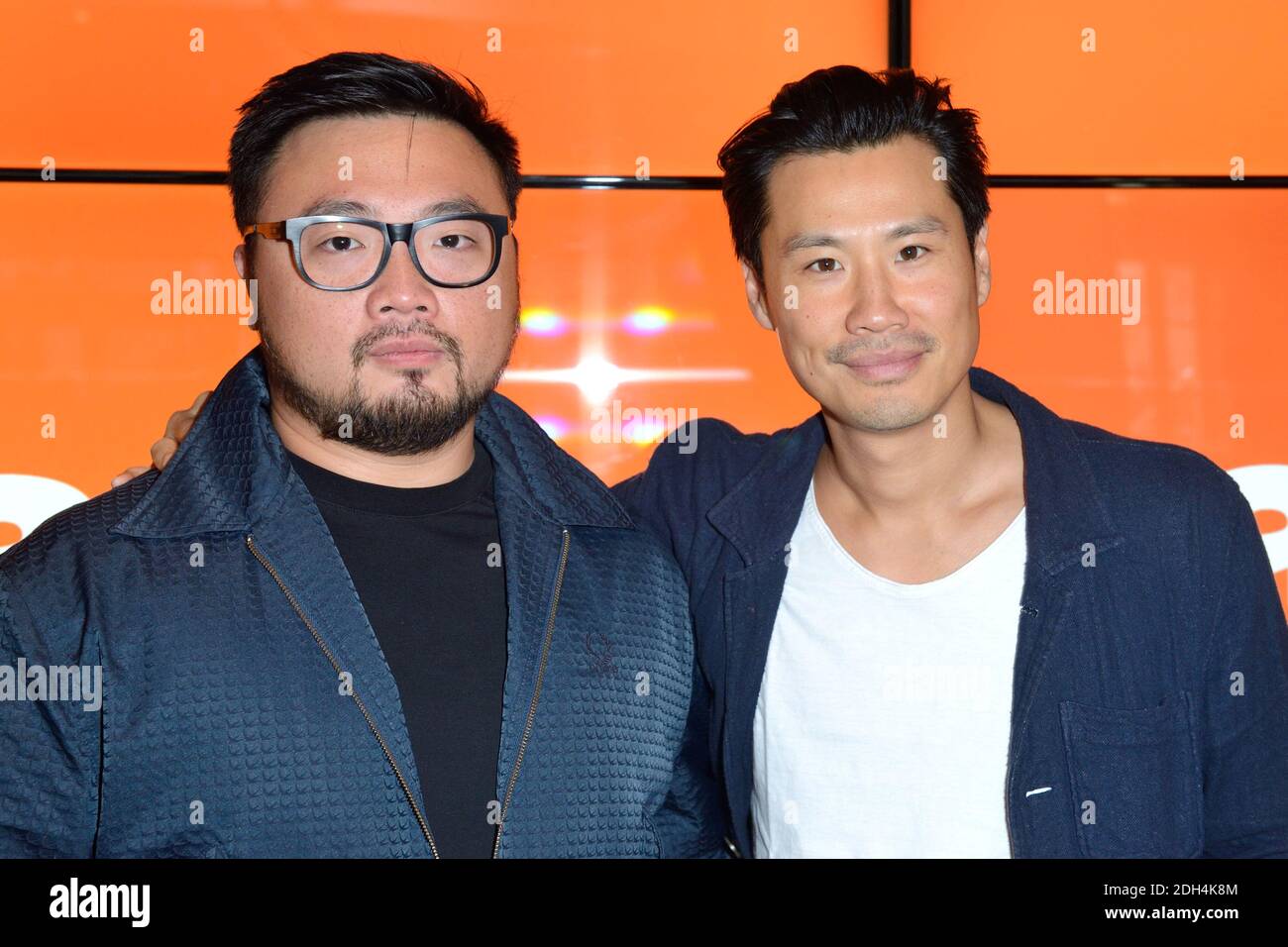 Christophe Tek et Frederic Chau assistent a la conference de presse ...