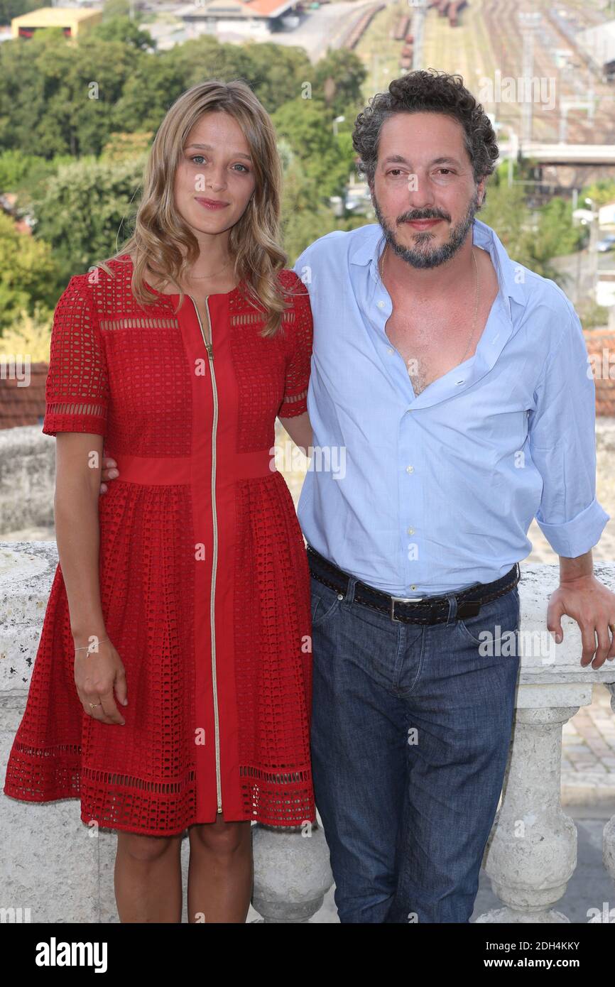 Adeline D'Hermy and Guillaume Gallienne seen at the Maryline photocall ...