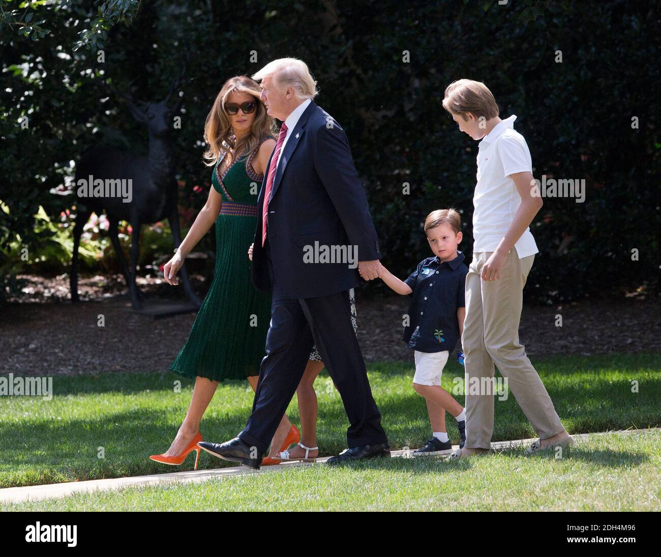 U.S. President Donald J. Trump and First Lady Melania Trump depart The ...