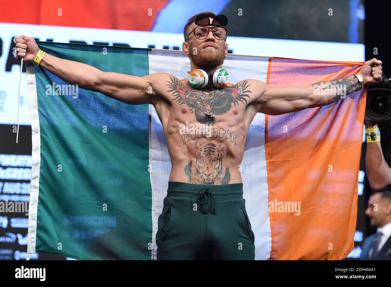 Conor McGregor during the weigh in at the T-Mobile Arena, Las Vegas, Nv ...