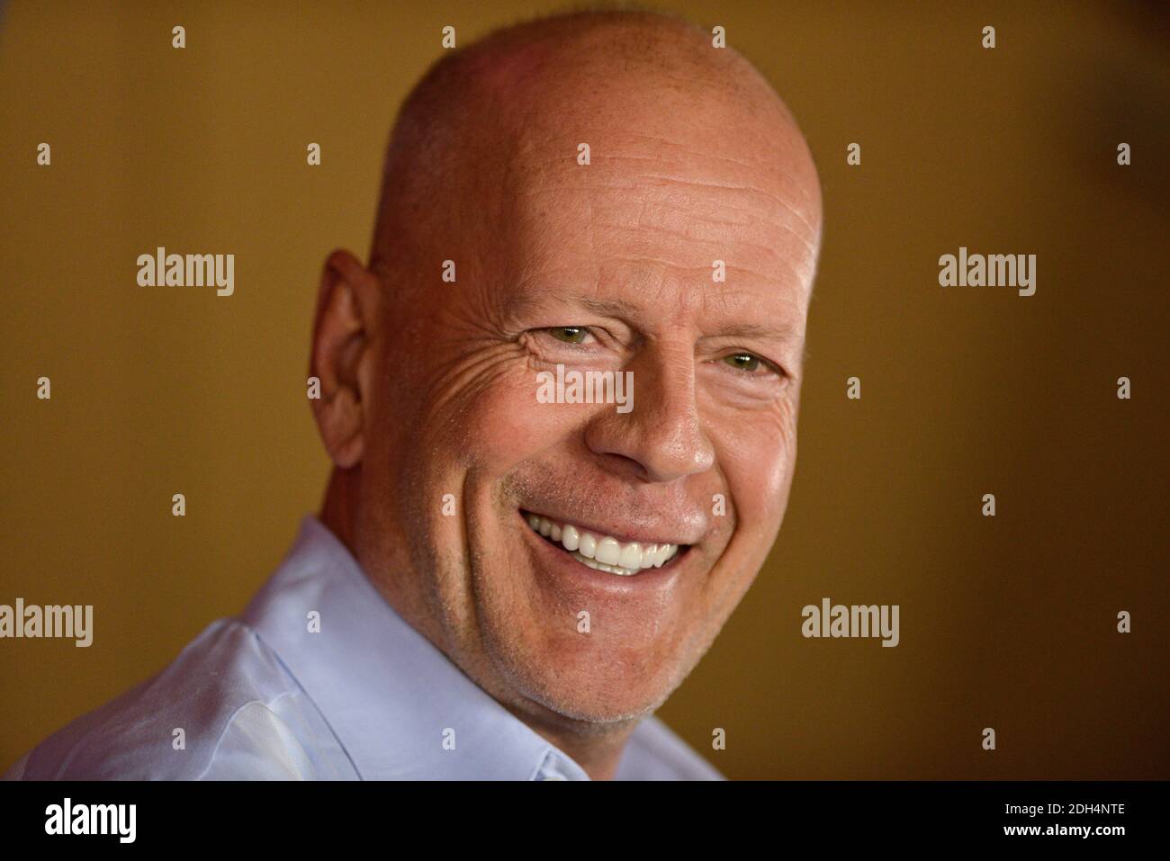 Bruce Willis attends the Floyd Mayweather Jr vs Conor McGregor fight at ...