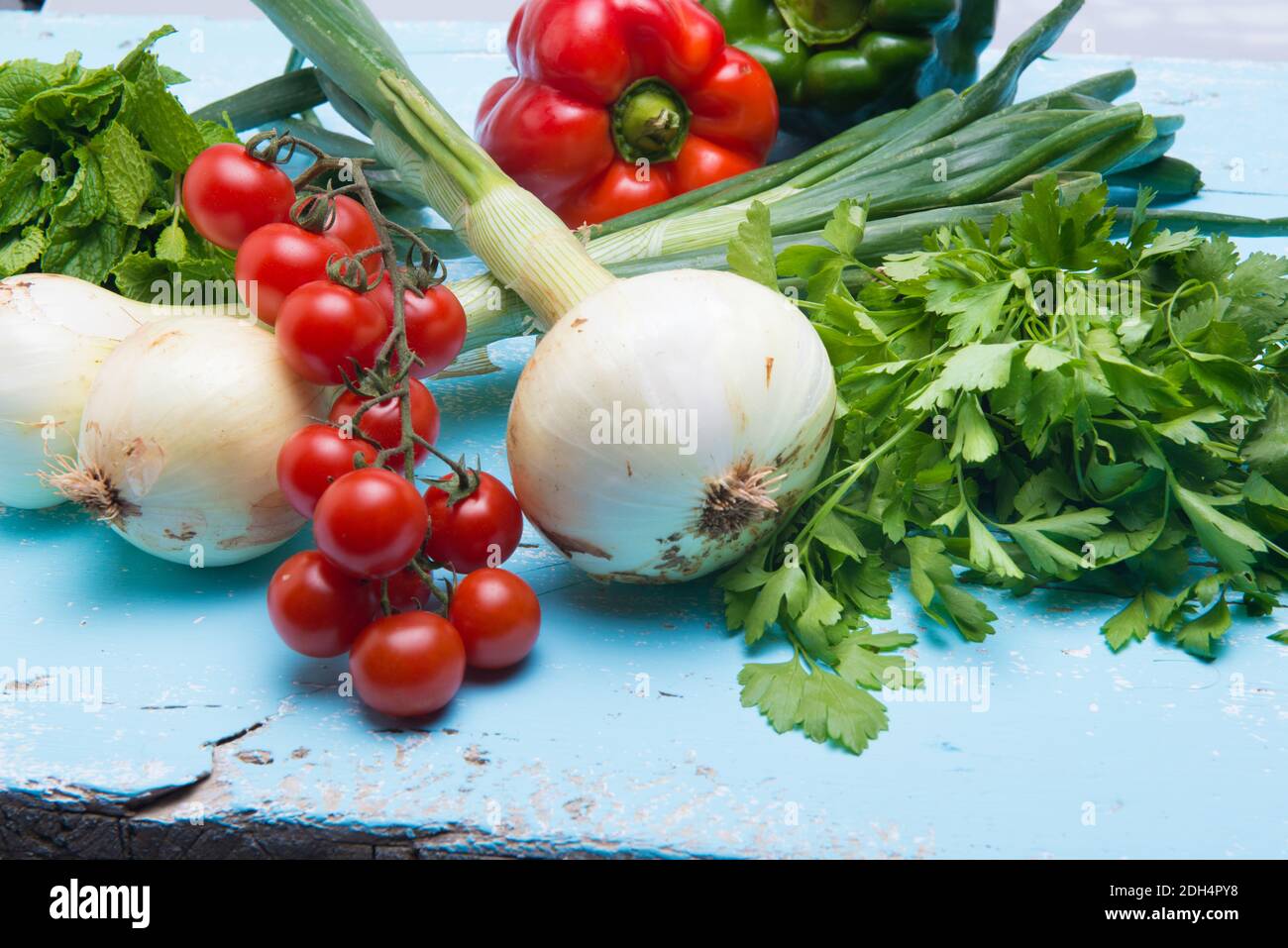 vegetable still life for a healthy vegan meal Stock Photo - Alamy