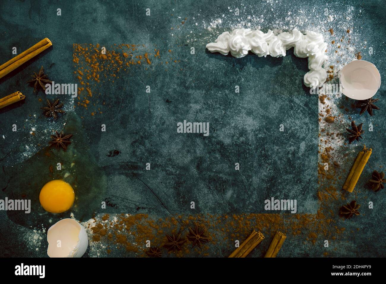 Baking mockup. Making dough background. Bakery frame with empty space ...