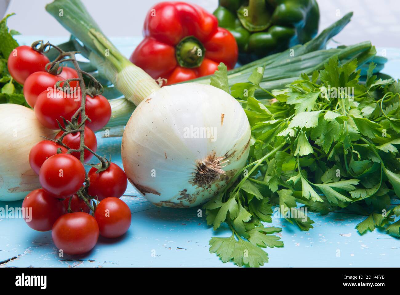 vegetable still life for a healthy vegan meal Stock Photo - Alamy