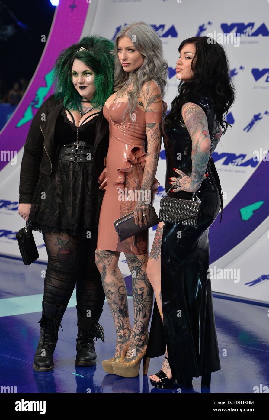 Kelly Doty, Ryan Ashley, and Nikki Simpson attend the 2017 MTV Video ...