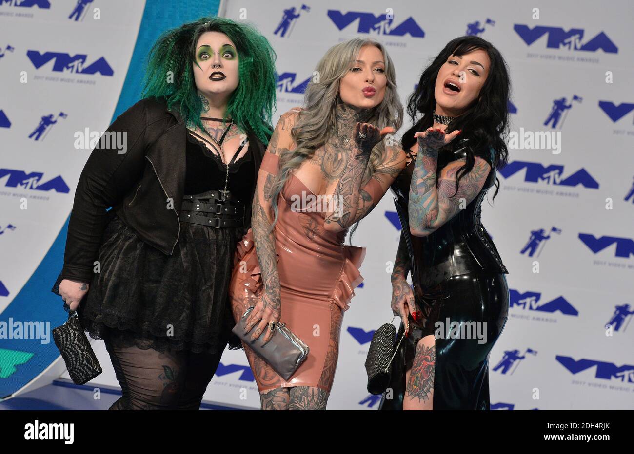 Kelly Doty, Ryan Ashley, and Nikki Simpson attend the 2017 MTV Video ...