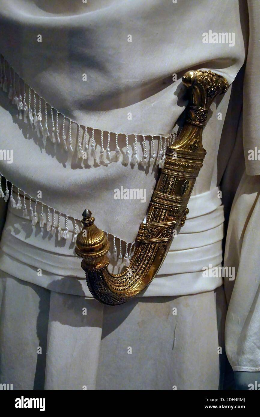 PARIS - DEC 5, 2018 - Arab dagger of Lawrence of Arabia, Les Invalides ...