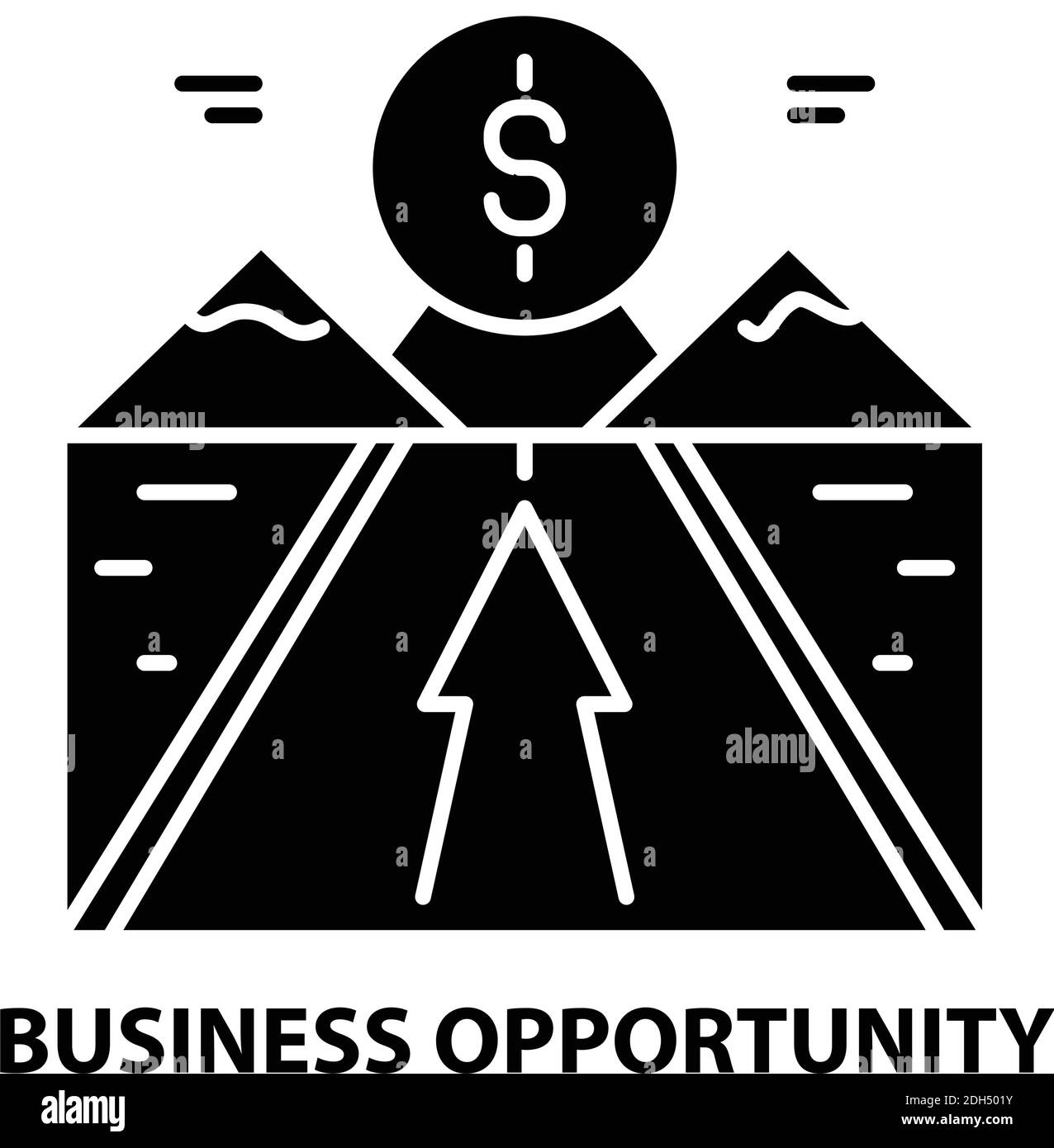 business opportunity symbol icon, black vector sign with editable ...