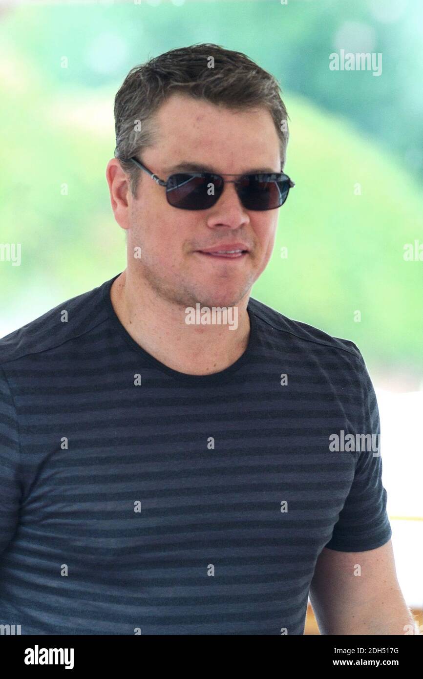 Matt Damon arriving at the Excelsior during the 74th Venice ...