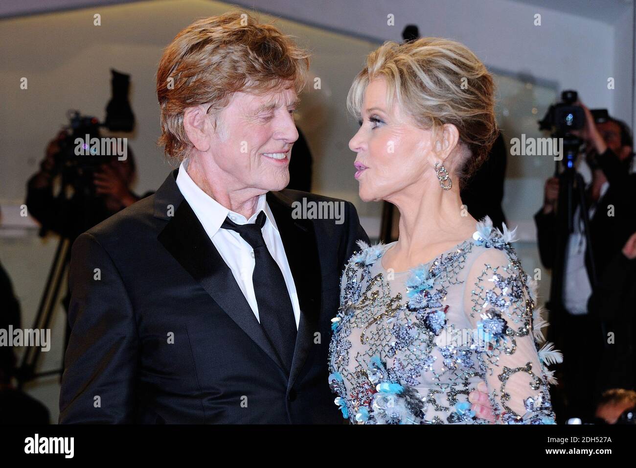 Robert Redford and Jane Fonda attending the Our Souls at Night premiere ...