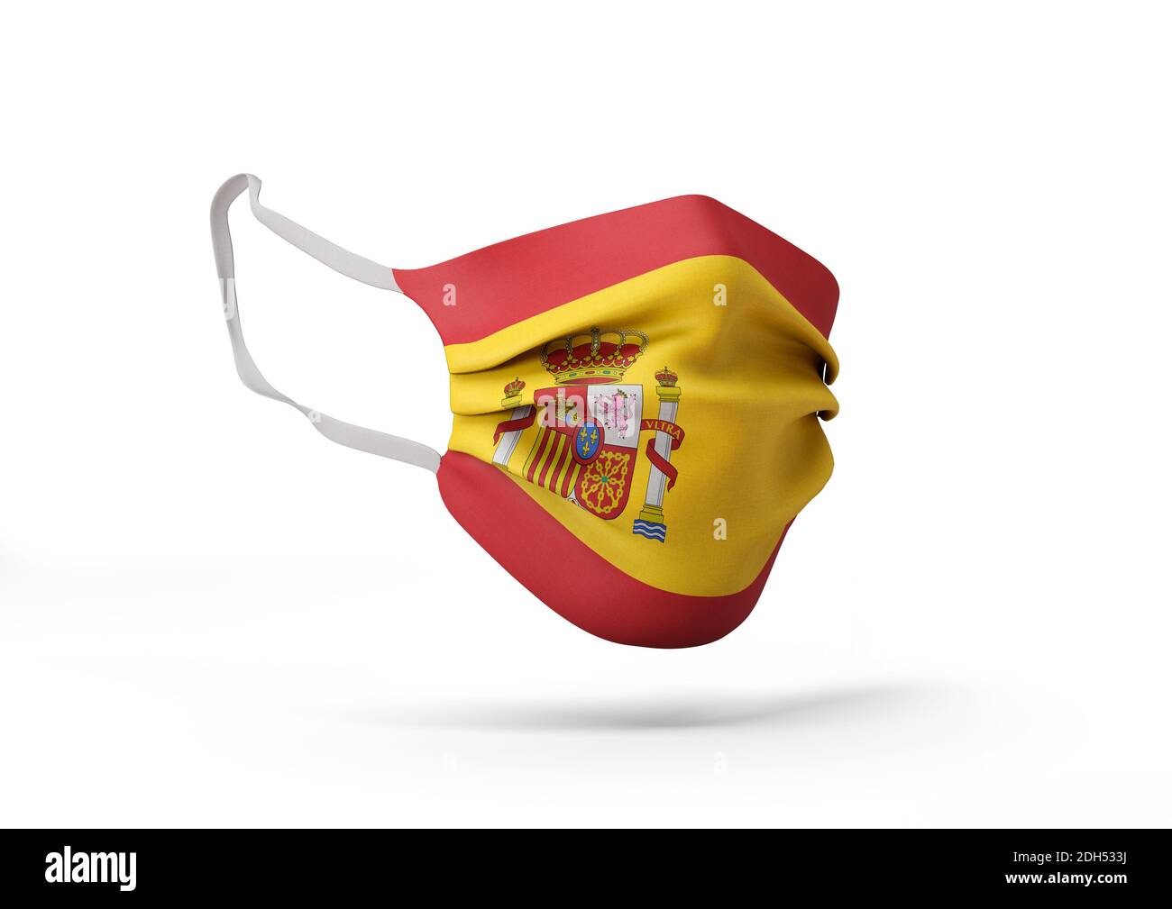 Mouth and nose protection with flag of spain hi-res stock photography ...