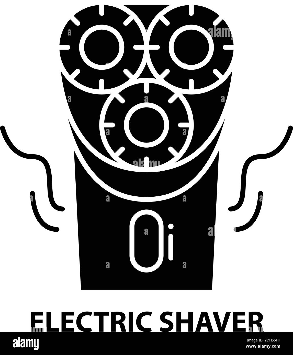 electric shaver icon, black vector sign with editable strokes, concept ...
