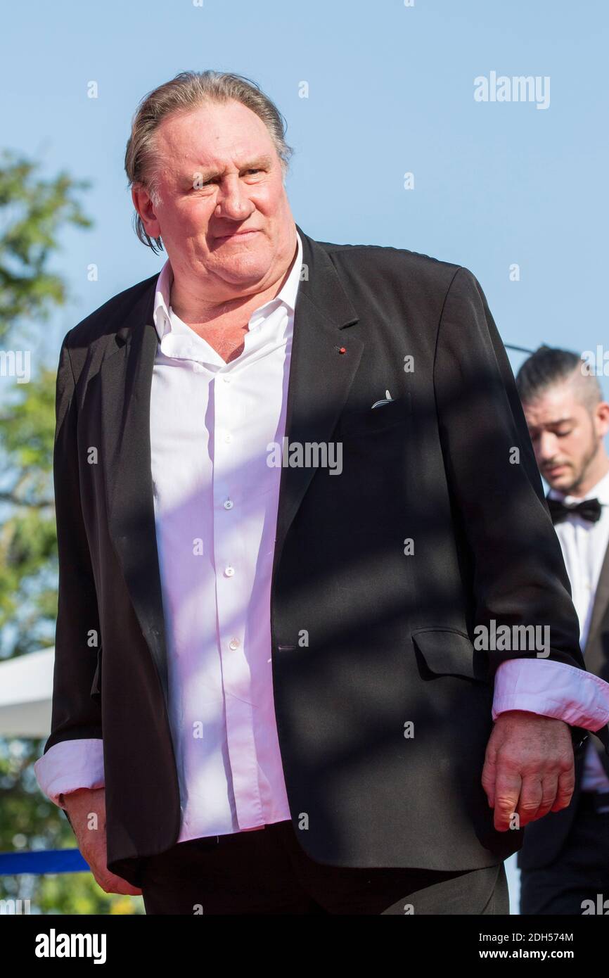 French actor Gerard Depardieu takes the red carpet before the screening ...