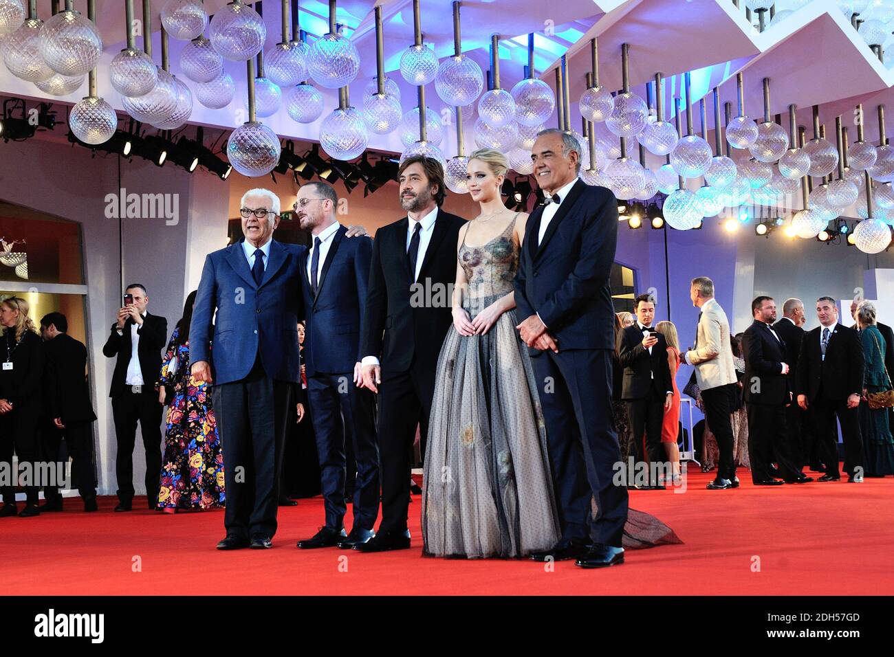 Paolo Baratta, Darren Aronofsky, Javier Bardem, Jennifer Lawrence and ...