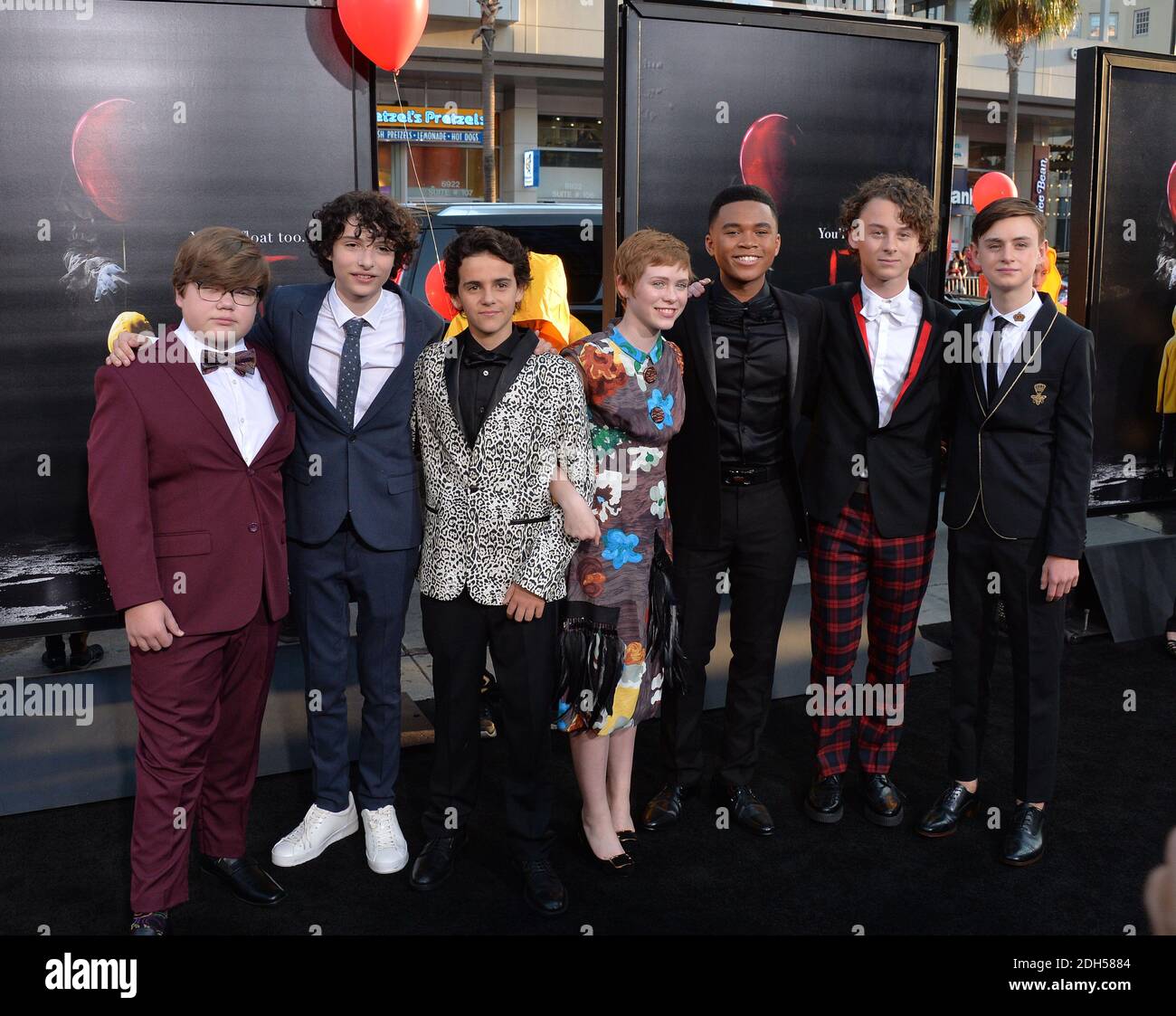 Finn Wolfhard, Sophia Lillis, Wyatt Oleff and Jaeden Lieberher attend ...