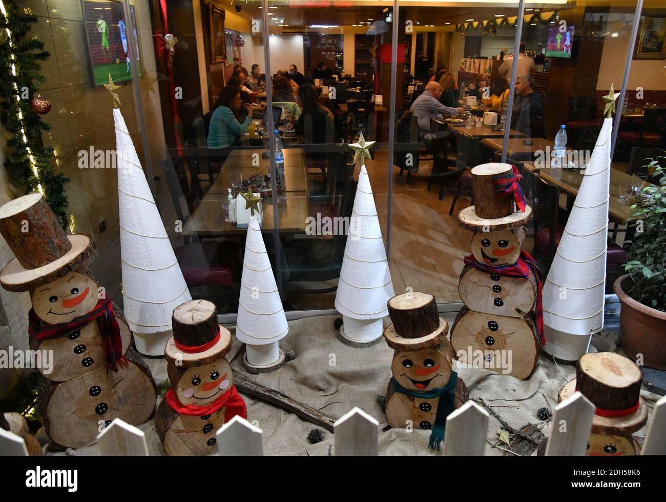 Damascus, Syria. 9th Dec, 2020. Christmas decorations are seen in ...
