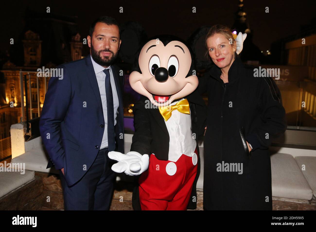 Alexandre Liot et Karine Viard lors de la soiree 'Le BHV Marais Loves ...