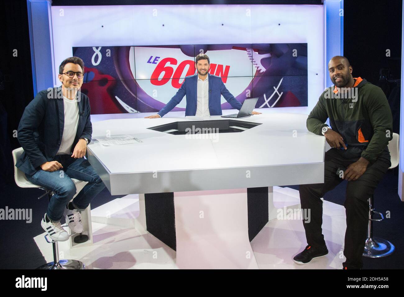 Exclusive - Teddy Riner is interviewed by Nicolas Jamain on BFM TV for ...