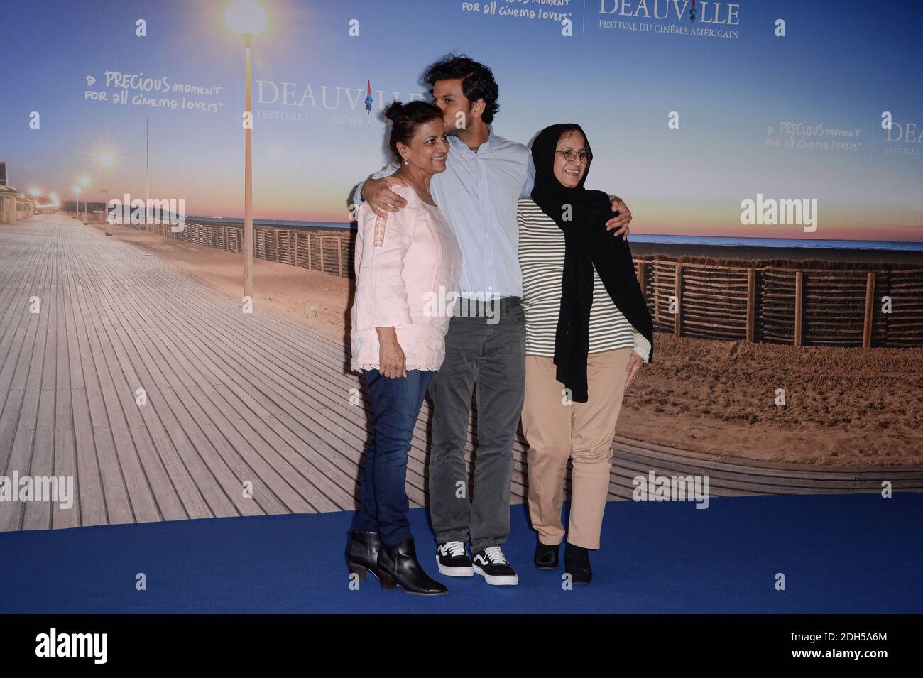Director Amman Abbasi and his family attending a photocall for the movie Stupid Things at the ...