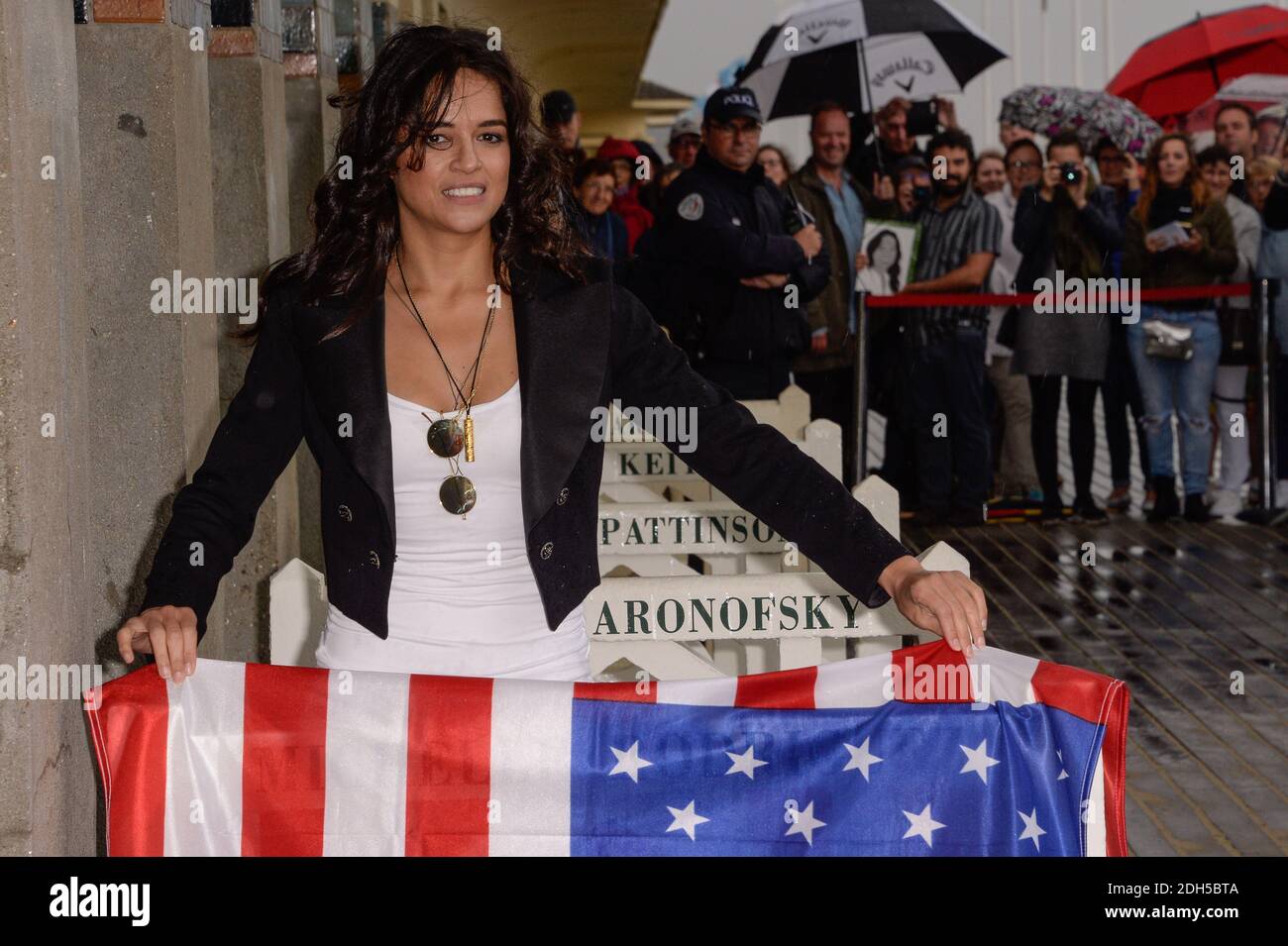 Michelle Rodriguez attending a photocall at the 43rd American Film ...